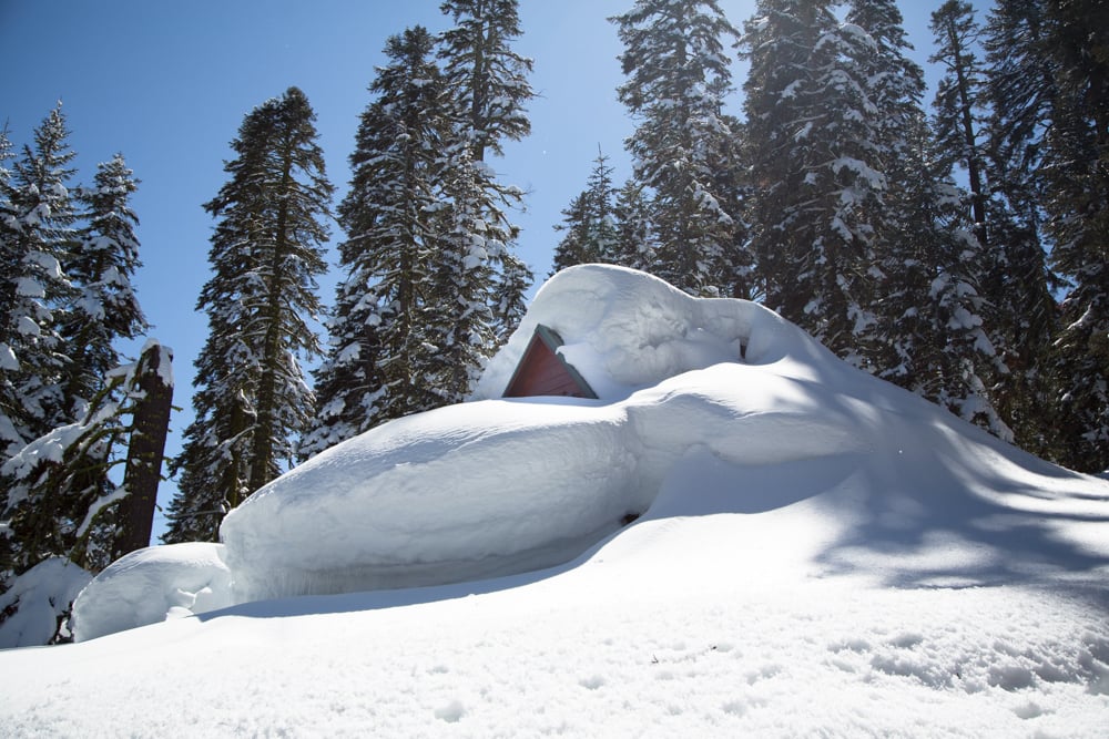 Pictures of Lake Tahoe Cabins Buried in Snow