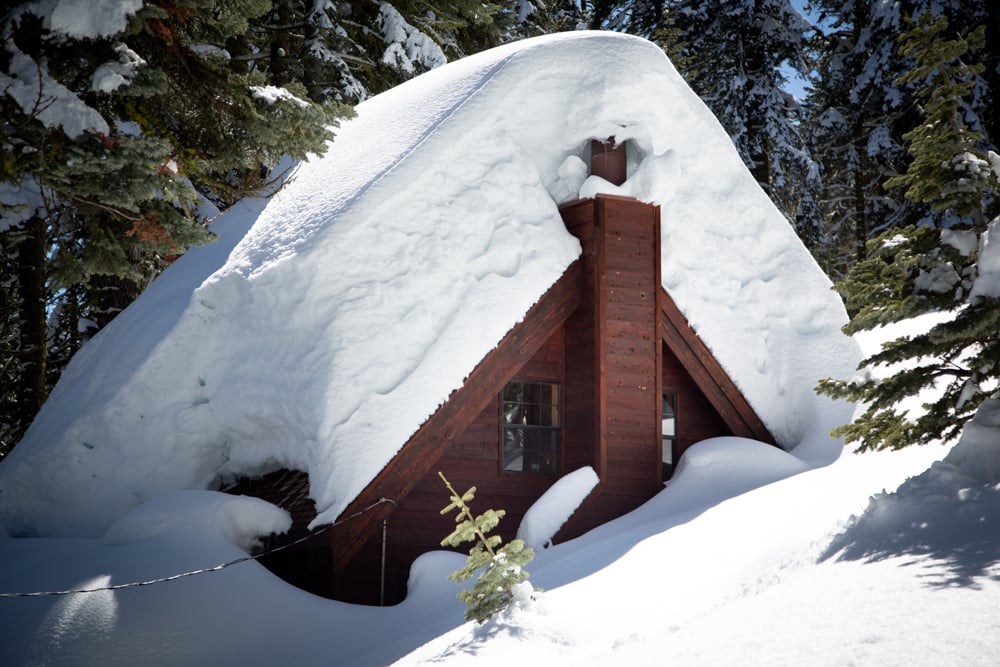 Pictures of Lake Tahoe Cabins Buried in Snow