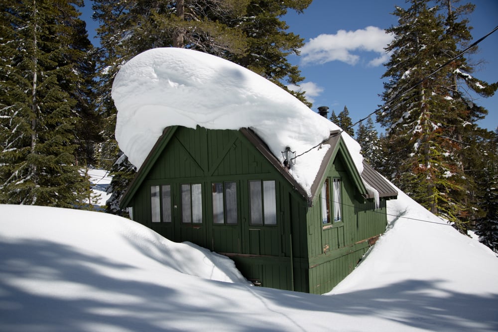 Pictures of Lake Tahoe Cabins Buried in Snow