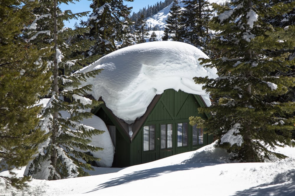 Pictures of Lake Tahoe Cabins Buried in Snow