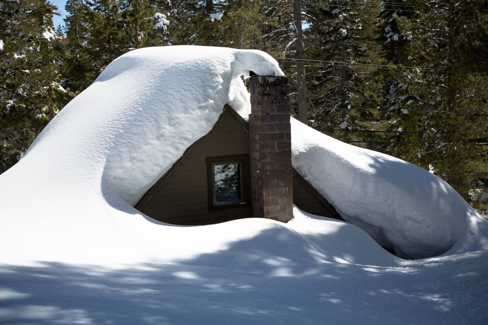 Pictures of Lake Tahoe Cabins Buried in Snow