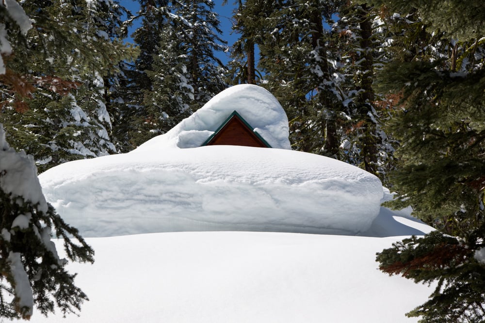 Pictures of Lake Tahoe Cabins Buried in Snow